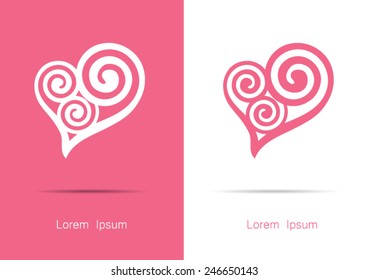 Abstract Heart Vector Symbol Stock Vector (Royalty Free) 246650143 ...