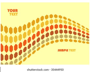 Abstract Hex Waves Vector Illustration Background Stock Vector (Royalty ...