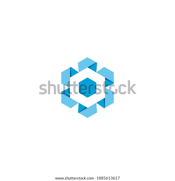 Abstract Hexagon Geometric Logo Design Vector Stock Vector (Royalty ...