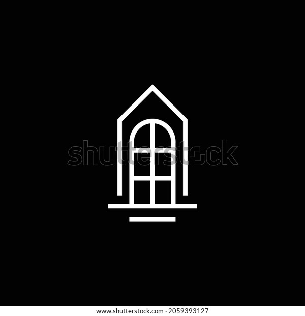 Abstract Home Design Concept Minimal Illustrated Stock Vector (Royalty ...