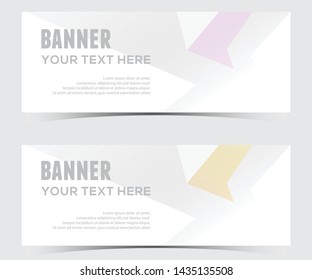 Abstract Horizontal Banner Designweb Template Stock Vector (Royalty ...
