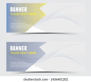 Abstract Horizontal Banner Designweb Template Stock Vector (Royalty ...