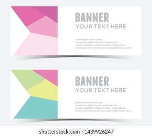 Abstract Horizontal Banner Designweb Template Stock Vector (Royalty ...
