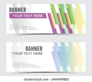Abstract Horizontal Banner Designweb Template Stock Vector (Royalty ...