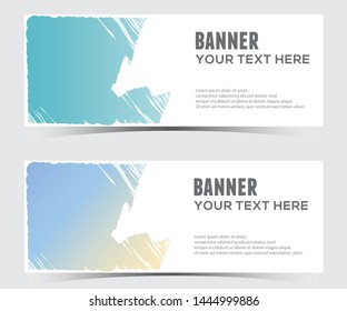 Abstract Horizontal Banner Designweb Template Stock Vector (Royalty ...
