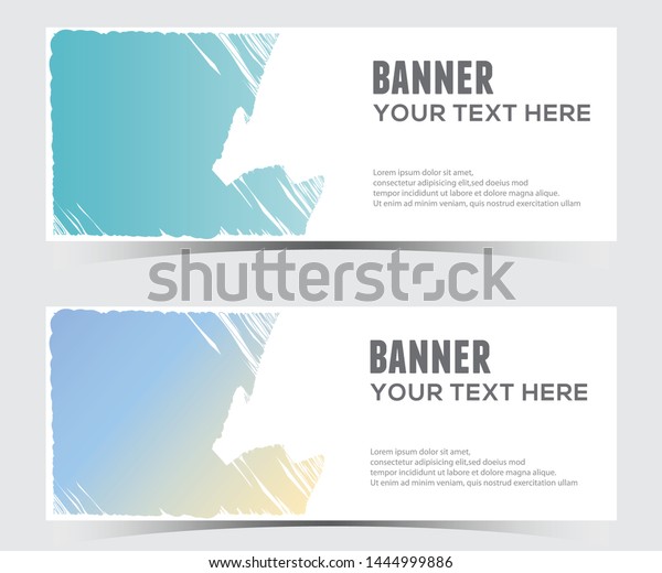 Abstract Horizontal Banner Designweb Template Stock Vector (Royalty ...