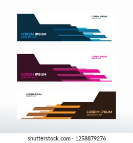 Abstract Horizontal Web Banner Background Vector Stock Vector (Royalty ...