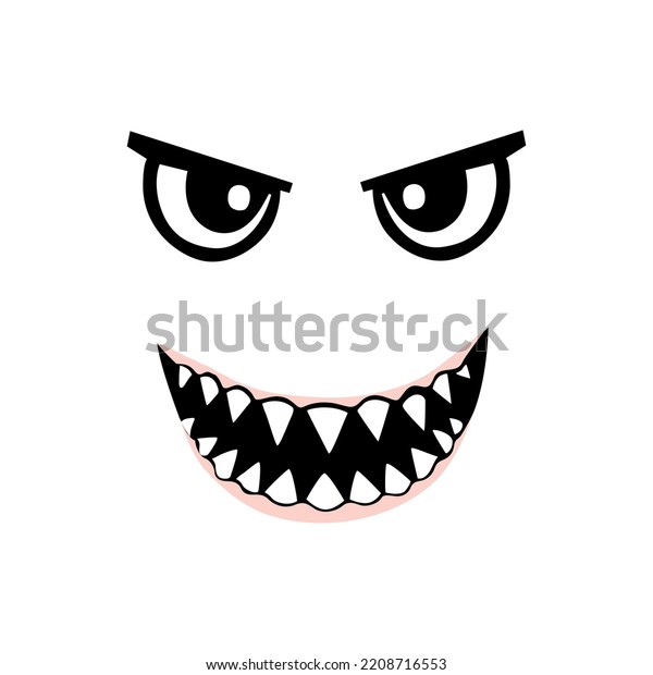 Abstract Horror Mouth Eye Vector Illustration Stock Vector (Royalty ...