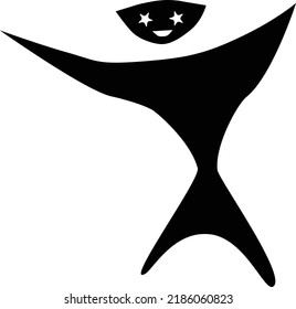 Abstract Hugging Star Black Man Stock Vector (Royalty Free) 2186060823 ...
