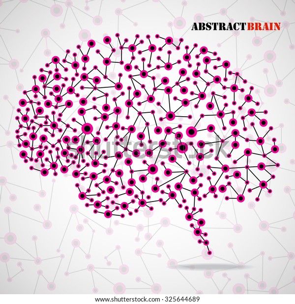 Abstract Human Brain Molecular Structure Vector Stock Vector (Royalty ...