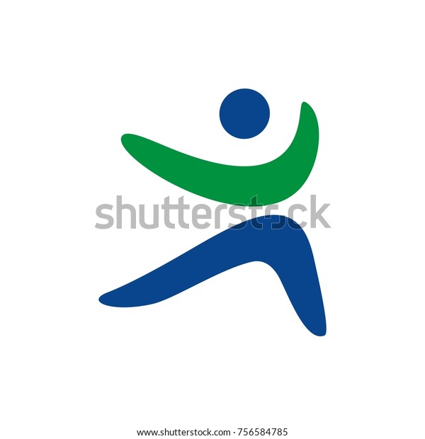 Abstract Human Figure Logo Design Template Stock Vector (Royalty Free ...