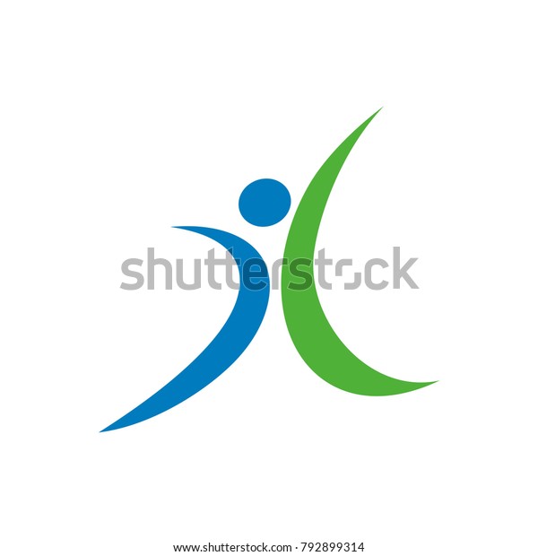 Abstract Human Figure Logo Design Template Stock Vector (Royalty Free ...