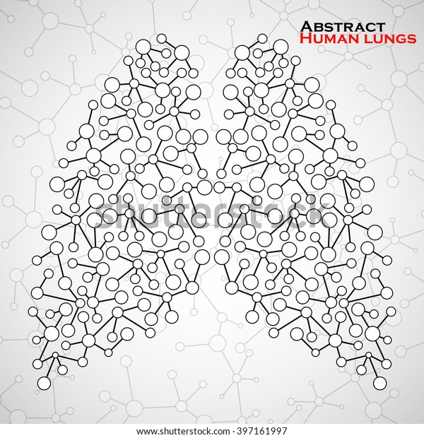 Abstract Human Lungs Molecule Structure Vector Stock Vector (Royalty ...