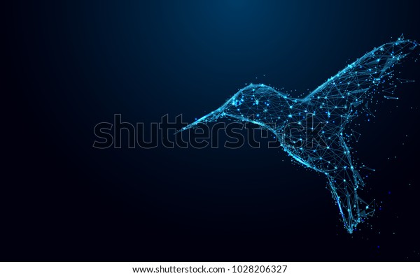 Abstract Hummingbird Form Lines Triangles Point Stock Vector (Royalty ...