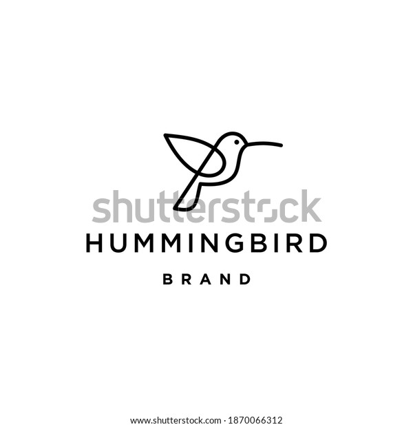 Abstract Hummingbird Icon Logo Vector Illustration Stock Vector ...