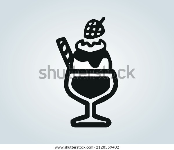 Abstract Ice Cream Drawing Illustration Stock Vector (Royalty Free ...
