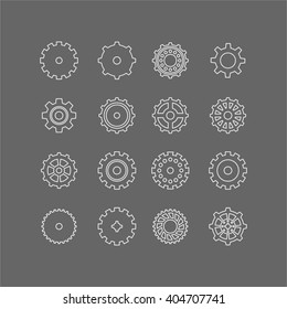 Abstract Icon Collection Line Art Machine Stock Vector (Royalty Free ...