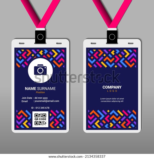 Abstract Id Card Design Business Company Stock Vector (Royalty Free ...