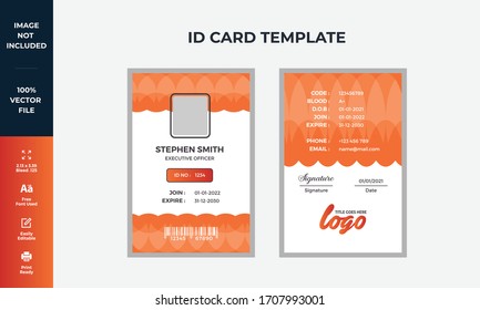 Abstract Id Card Template Design Stock Vector (Royalty Free) 1707993001
