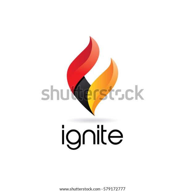 Abstract Ignite Fire Logo Sign Symbol Stock Vector (Royalty Free) 579172777