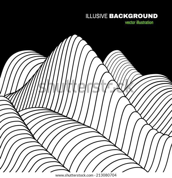Abstract Illusive Landscape Vector Illustration Clear Stock Vector ...
