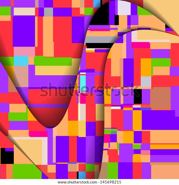 Abstract Illustration Colorful Square Composition Stock Vector (Royalty ...
