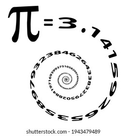 Abstract Illustration Mathematical Constant Pi Stock Vector (Royalty ...