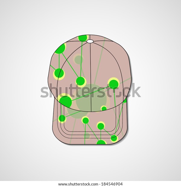 Abstract Illustration On Peaked Cap Template Stock Vector (Royalty Free ...