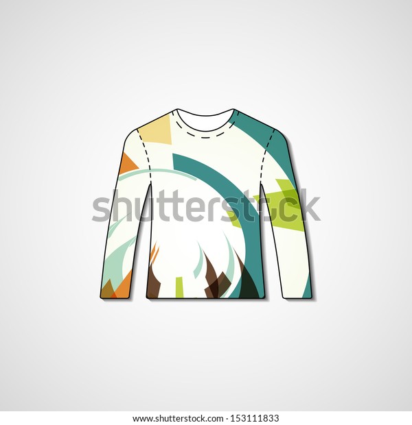 Abstract Illustration On Sweater Template Editable Stock Vector ...
