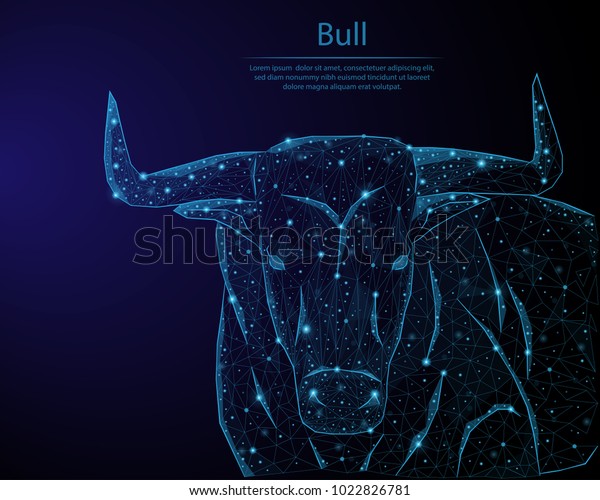 Abstract Image Bull Form Constellations Starry Stock Vector (Royalty ...