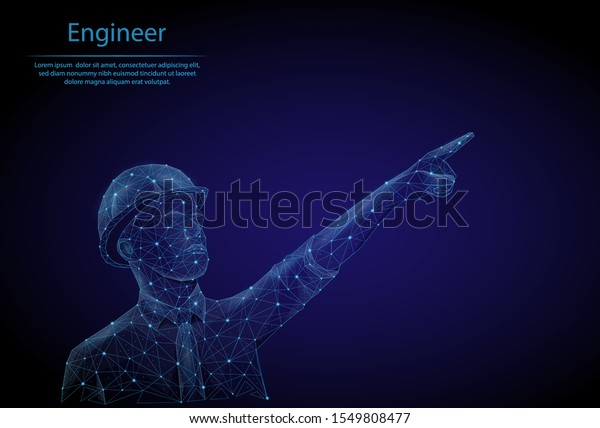 Abstract Image Engineer Form Starry Sky Stock Vector (Royalty Free ...
