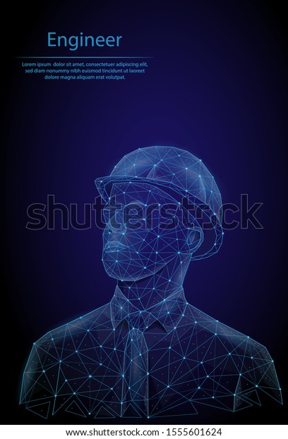 Abstract Image Engineer Helmet Form Starry Stock Vector (Royalty Free ...