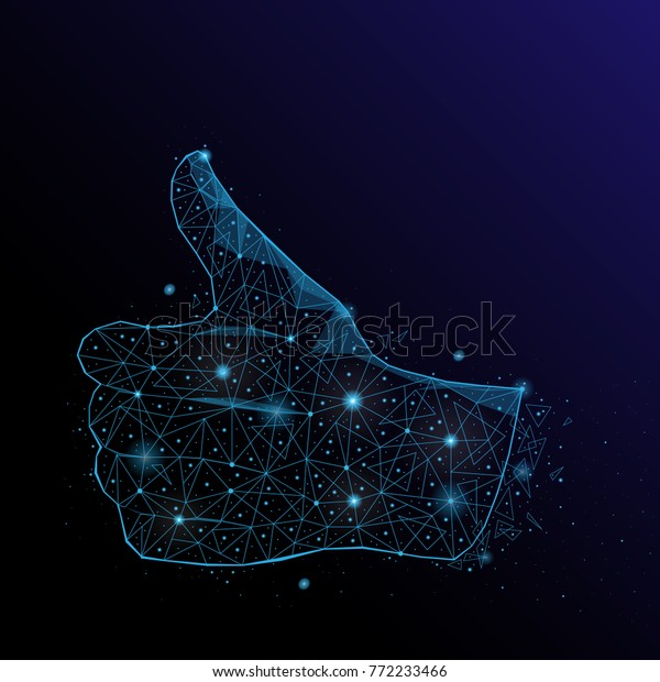 Abstract Image Hand Showing Thumb Form Stock Vector (Royalty Free ...