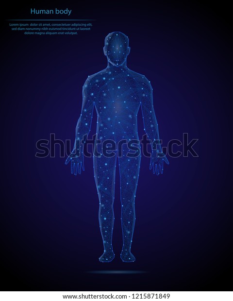 Abstract Image Human Body Form Starry Stock Vector (Royalty Free ...