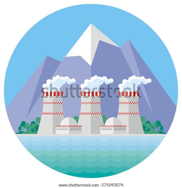 Abstract Image Nuclear Power Plant Vector Stock Vector (Royalty Free ...
