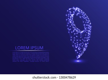 Gps Pin Symbol Composed Polygon Business Stock Illustration 1429103948