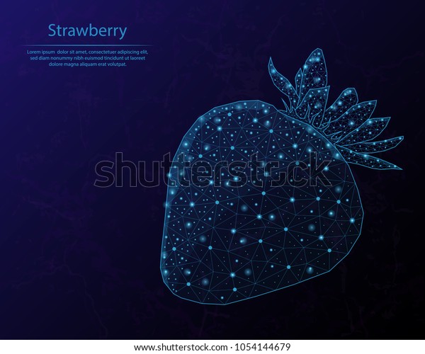 Abstract Image Strawberry Form Starry Sky Stock Vector (Royalty Free ...
