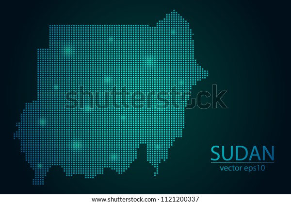 Abstract Image Sudan Map Pixel Look Stock Vector (Royalty Free ...