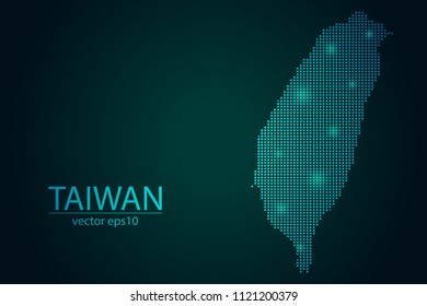 Abstract Image Taiwan Map Pixel Look Stock Vector (Royalty Free ...