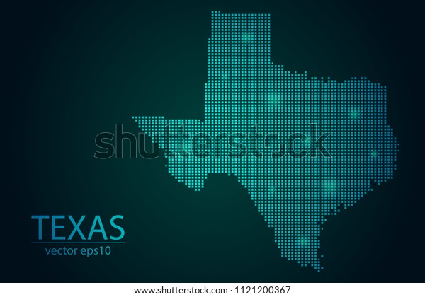 Abstract Image Texas Map Pixel Look Stock Vector (Royalty Free ...