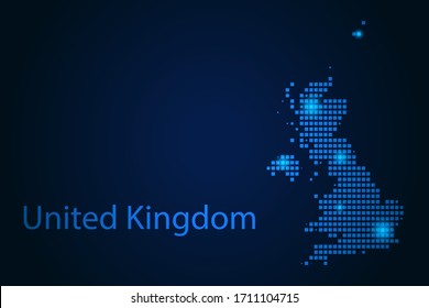 United Kingdom map Royalty Free Stock Vector Clip Art
