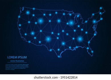 Abstract Image United States Map Blue Stock Vector (Royalty Free ...
