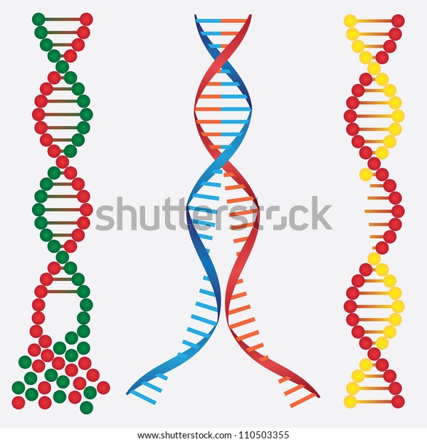 Abstract Images Broken Dna Chains On Stock Vector (Royalty Free ...