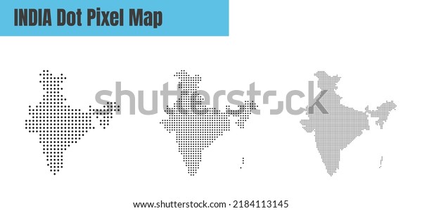 Abstract India Map Dot Pixel Spot: เวกเตอร์สต็อก (ปลอดค่าลิขสิทธิ์ ...