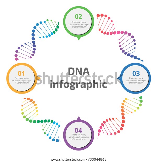 Abstract Infographic Dna Can Be Used Stock Vector (Royalty Free) 733044868