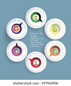 Abstract Infographic Elements Avatars Icons Stock Vector (Royalty Free ...