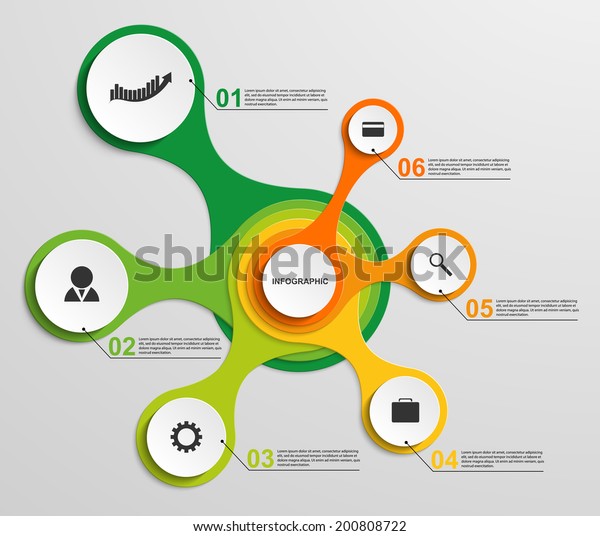 Abstract Infographic Form Metabolic Design Elements Stock Vector ...