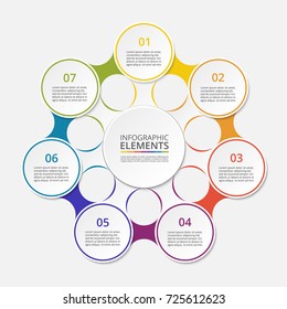 Abstract Infographic Template 7 Steps Success Stock Vector (Royalty ...