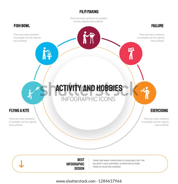 Abstract Infographics Activity Hobbies Template Flying Stock Vector ...