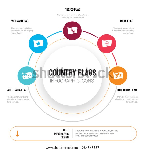 Abstract Infographics Country Flags Template Australia Stock Vector ...